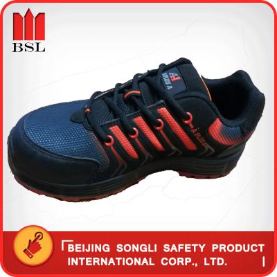 China EN ISO 20345 Steel Toe Safety Shoes SLS-2018S Mesh PU Sole Size 37-46 Heat Resistant 300C for sale