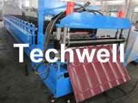 China Chain Drive Tile Roll Forming Machine With Hydraulic Pressing Cutting Devices for sale