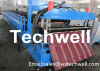 China Material Thickness 0.3-0.7mm Roof Tile Making Machine With PLC Touch Screen Control for sale