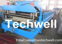 China PPGI , Color Steel , GI Material Roofing Tile Making Machine Chain Transmission for sale