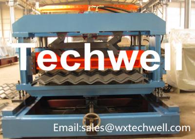 China Chain Drive Roof Tile Making Machine With Touch Screen PLC Frequency Control System for sale