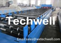China Hydraulic Cutting 13 - 22 Stations Tile Roll Forming Machine For Metal Roof Tile for sale