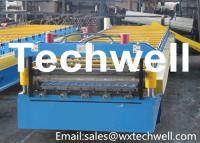 China High Speed Roof Panel / Roof Sheet Roll Forming Machine With Chain Drive PLC Control for sale