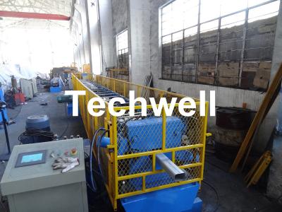 China 0.4-0.8mm Downspout Machine for Making Steel Rectangular Downpipe with Saw Cutting for sale