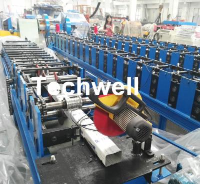 China Downspout Machine / Suqure Tube Cold Roll Forming Machine for Making Rectangular Tube for sale
