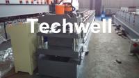 China Roof Ridge Cap Cold Roll Forming Machine with HRC 50-60 Cutting Blade for sale
