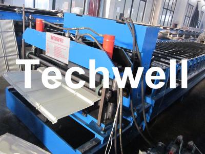 China Minimalist Steel Tile Roll Forming Machine For Material Thickness 0.2 - 0.75mm for sale