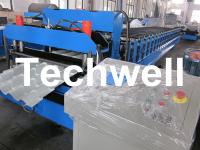 China Manual, Automatical Type Color Steel Tile Roll Forming Machine With High Grade 45# Axis for sale