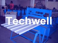 China 7.5 Kw Gimbal Gearbox Drive Roof Roll Forming Machine With PLC Frequency Control System for sale