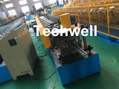 China 1.0-3.0mm Coil Thickness , PLC Frequency Control Guide Rail Cold Roll Forming Machine for sale