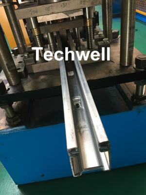 China Custom Made Guide Rail Roll Forming Machine For Making Sliding System Devices With Hydraulic Punching for sale
