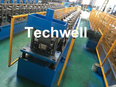 China Steel Metal Box Gutter Roll Forming Machine  With PLC Frequency Control for sale