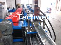 China 0-15M / Min C Shaped Purlin Roll Forming Machine , Gcr15 Steel Roller Material for sale
