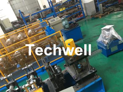 China Carbon Steel Shutter Door Guide Rail Roll Forming Equipment With 16 Roller Stations for sale