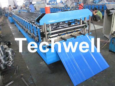 China Metal Automatical Roof Panel Cold Roll Forming Machine with 0 - 15 m/min Speed for sale