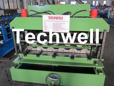 China Automatical Roof Glazed Tile Roll Forming Machine Metal with PANASONIC PLC Computer Control to Italy for sale