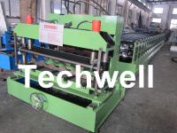China Color Steel Glazed Tile Roll Forming Machine with PLC Computer Control to Europe for sale