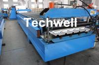 China Custom Made Color Steel Roof Wall Roll Forming Machine With PPGI , GI Forming Material for sale