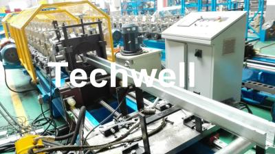 China Metal Sheet Hat Channel Roll Forming Machine / Furring Channel Profile With 0-15m/min Forming Speed for sale