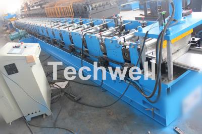 China 5 Ton Capacity Garage Door Roll Forming Machine With Wood Grain Embossing Machine for sale