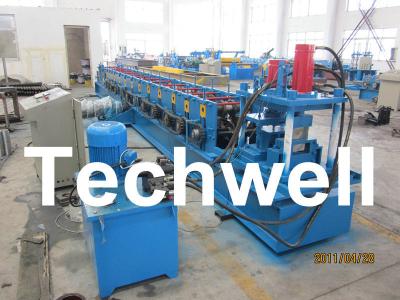 China Hydraulic Cutting 14 Station C Shape Purlin Roll Forming Machine With Post - Cutting for sale