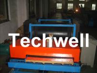 China 0 - 12m/min Forming Speed PLC Control PU Insulated Sandwich Panel Line With Band Saw Cutting for sale