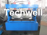 China 0 - 15m/min Forming Speed Standing Seam Roof Panel Roll Forming Machine With Double Lock for sale