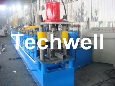 China 16 Forming Station, PLC Control Steel Door Track Roll Forming Machine for sale