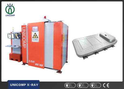 China Electric Vehicle aluminum castings battery cases crack porosity flaws detected by Unicomp UNC160 NDT X ray machine for sale