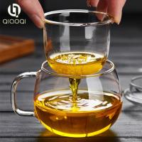 China Trade Assurance China supplier 300ml small hot glass flower tea cup for sale