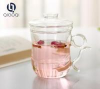 China Handblown Alibaba China glass flower tea cup 600ml for sale
