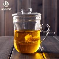 China Handblown Alibaba China glass flower tea cup 600ml for sale