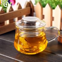 China Bottom Price New mini clear glass flower tea cup LOGO customized for sale
