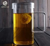 China For Christmas&Birthday Gift Durable flower glass tea cup handmade for sale