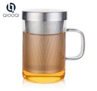 China Bottom Price Latest Style green flower double layer glass tea cup with logo for sale