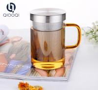 China Bottom Price Latest Style green flower double layer glass tea cup with logo for sale