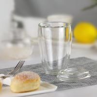 China Creative Gifts Factory Hand Blown Made 650ml double wall glass cup for sale