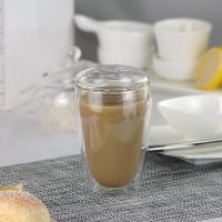 China Creative Gifts Factory Hand Blown Made 650ml double wall glass cup for sale