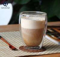 China Cheap Price 350ml hand made double glass walled tea cup for sale