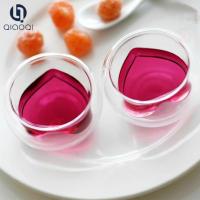 China Cheap Price 350ml hand made double glass walled tea cup for sale