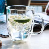 China Crazy Selling borosilicate glass double layer glass coffee mug for sale
