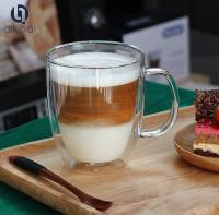 China Crazy Selling borosilicate glass double layer glass coffee mug for sale