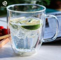 China Crazy Selling borosilicate glass double layer glass coffee mug for sale
