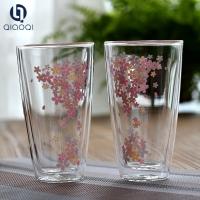 China Promotional gifts Hebei Manufacturer cool double wall glass cup for sale