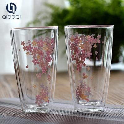 China Promotional gifts Hebei Manufacturer cool double wall glass cup for sale