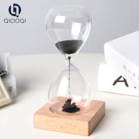 China Hot selling black magnetic hourglass timer for home decoration for sale