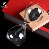 China Hot selling black magnetic hourglass timer for home decoration for sale