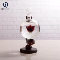 China Tellurion shape rose flower in glass barometer bottle for sale