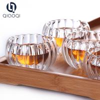 China Exquisite Workmanship Special Discount handmade handle small tea glass cup pumpkin shape for sale