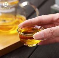 China Free Sample Special round small glass tea cup 35ml tea glasses for sale